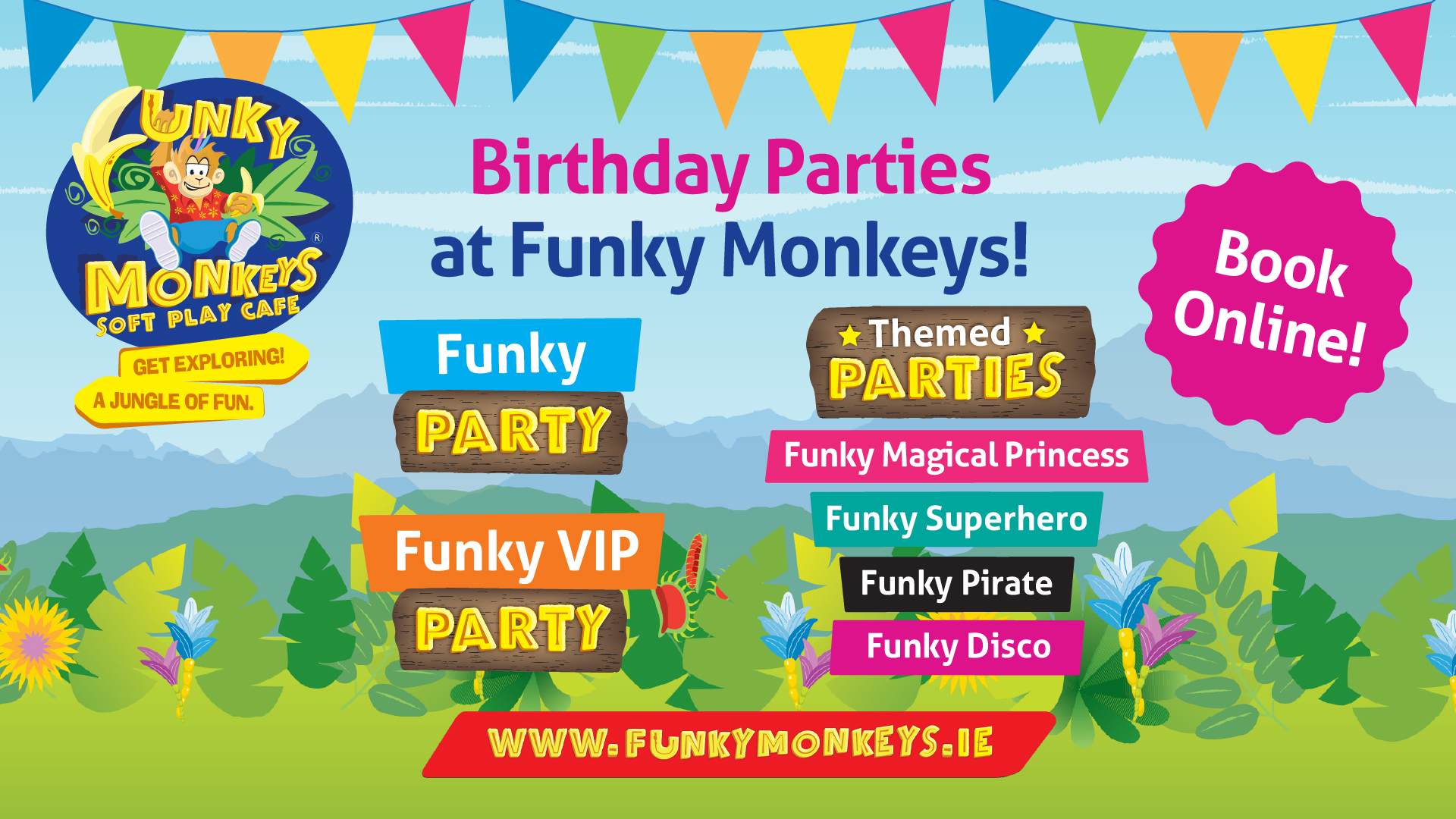 At Funky Monkeys we aim to please everyone and have designed our ...